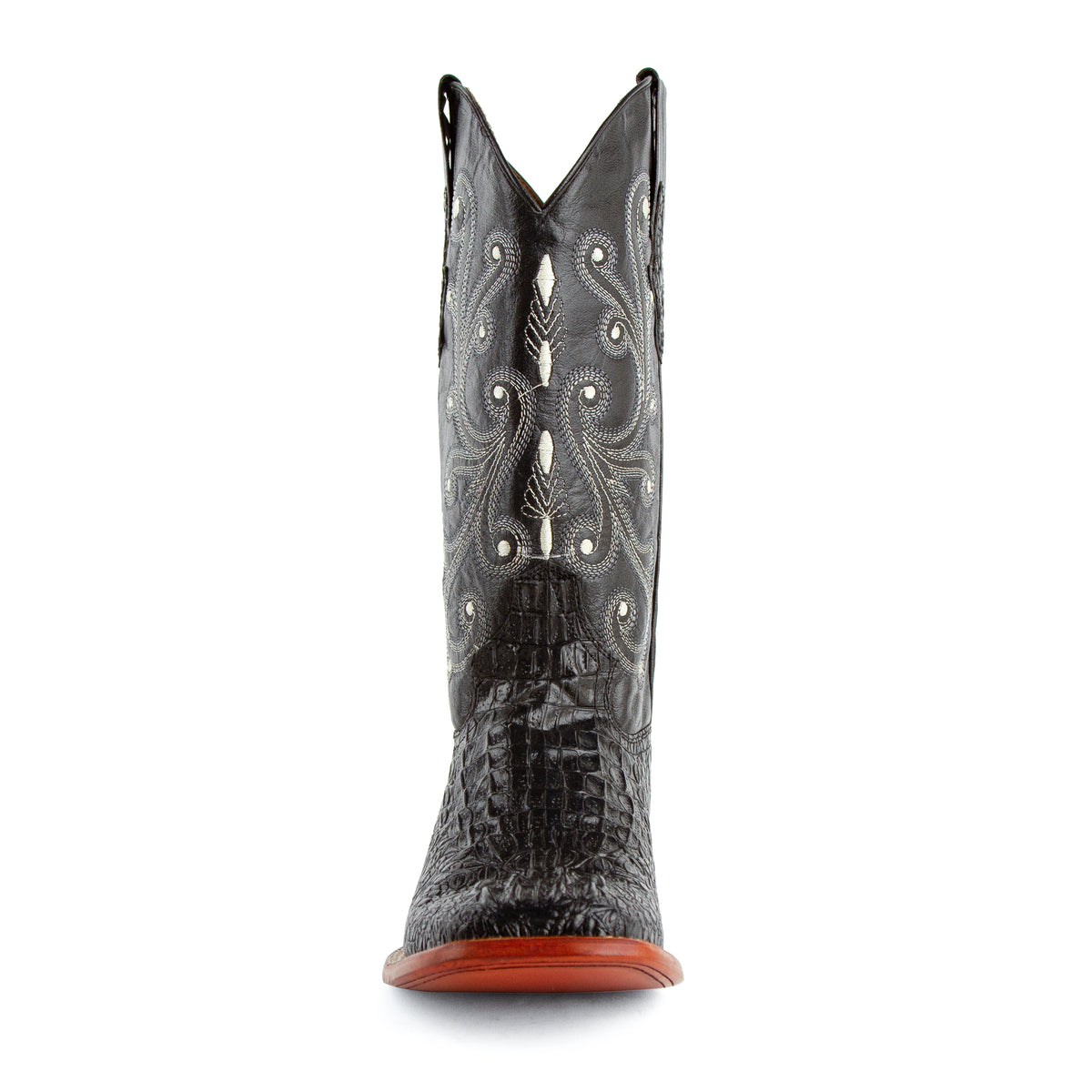 "Stampede" Mens Crocodile Print Black Leather Boot | Ferrini Boots ...