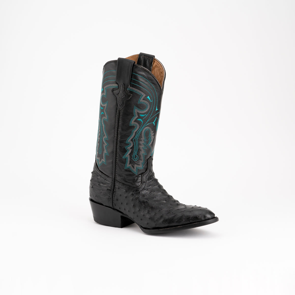 "Colt" Black Leather Medium Round Toe Western Boot | Ferrini Boots ...